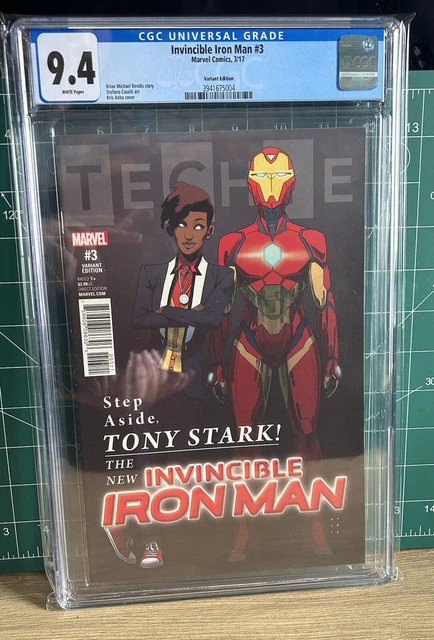 INVINCIBLE IRON MAN #3B Anka 1:25 Variant CGC 9.4 2017 £70.00 - PicClick UK