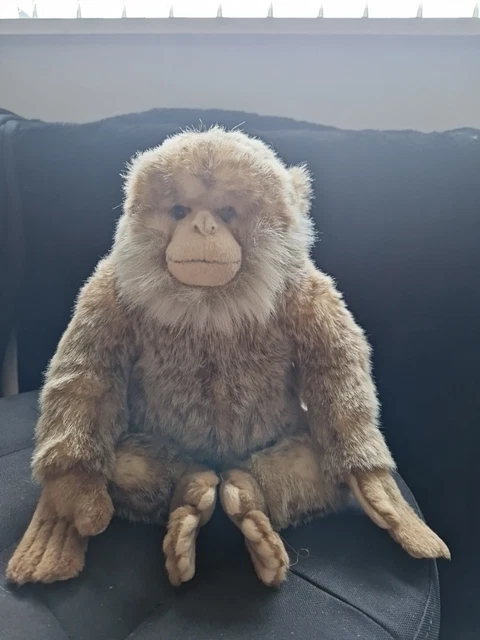 HANSA CREATION BARBARY Macaque Monkey Soft Stuffed Toy 10" Gift New ...