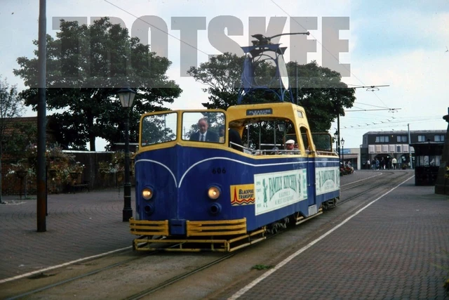 35MM SLIDE BLACKPOOL Transport Single Decker Tram Strassenbahn 606 1995 Original £4.99 - PicClick UK