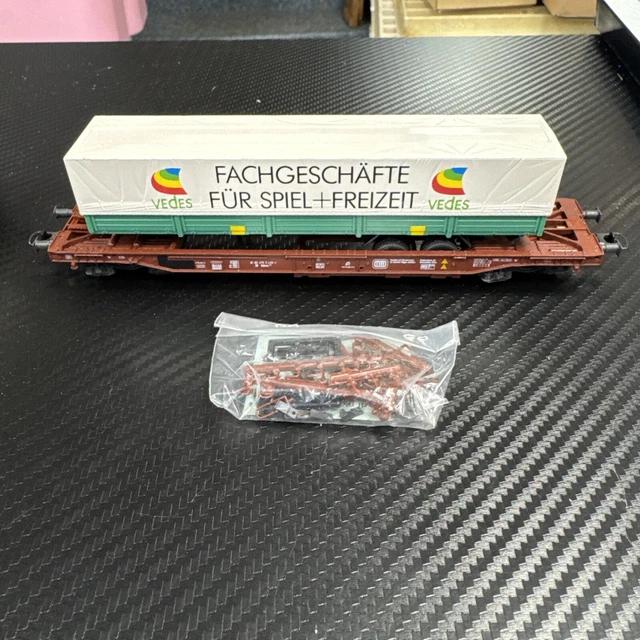 ROCO 47001 H0 DB Einheitstaschenwagen Auflieger Vedes EUR 19,90 ...