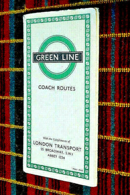 GREEN LINE COACHES BUS ROUTE MAP May 1949 - 1248/2725D/25 London ...