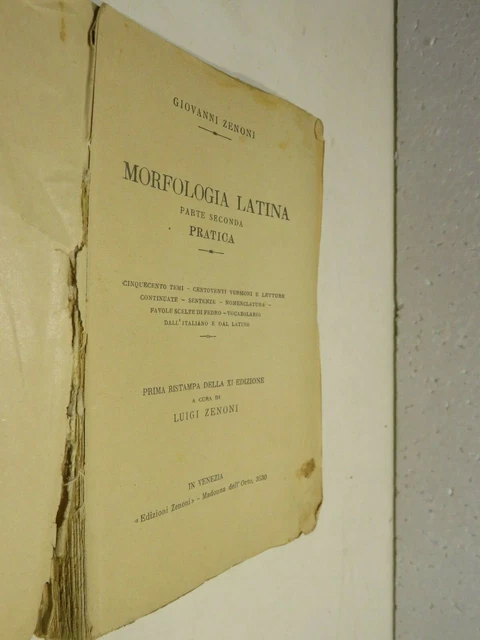 MORFOLOGIA LATINA PARTE seconda pratica Giovanni Zenoni Luigi Zenoni ...