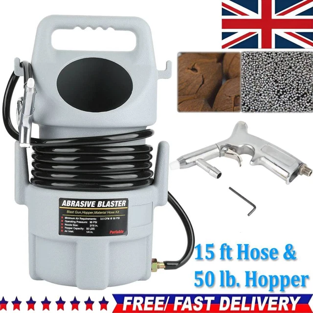 PORTABLE PNEUMATIC SAND Blaster Sandblaster Kit Sandblasting Gun Hose ... PORTABLE PNEUMATIC SAND Blaster Sandblaster Kit Sandblasting Gun Hose ...