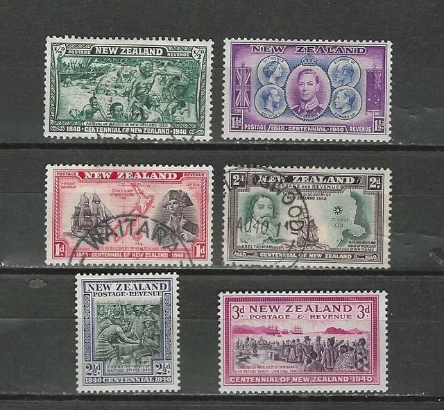NEW ZEALAND 1940 Centenary of Proc. British Sovereignty 6 x Values Used ...