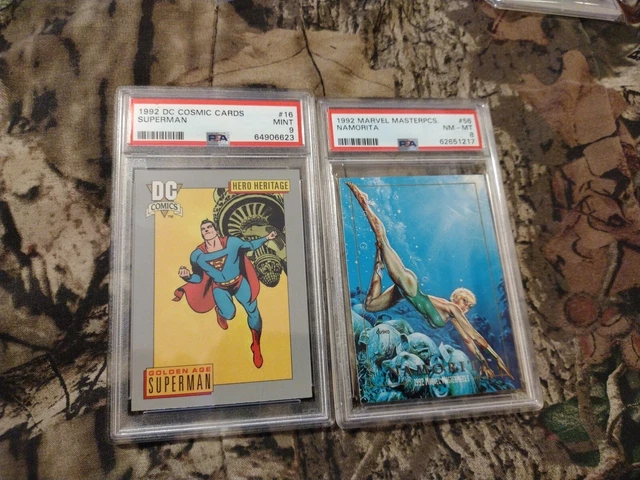 SUPERMAN 1992 DC Comics Cards #16 - PSA 9 Graded & 1992 Marvel Namorita ...
