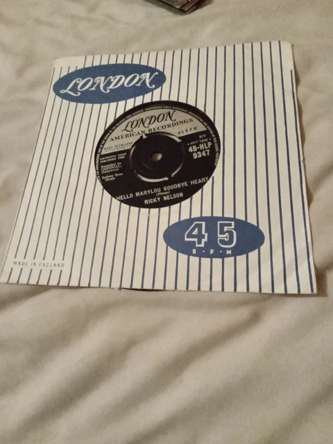RICKY NELSON HELLO Marylou Goodbye Heart Original 45 Rare £10.80 ...