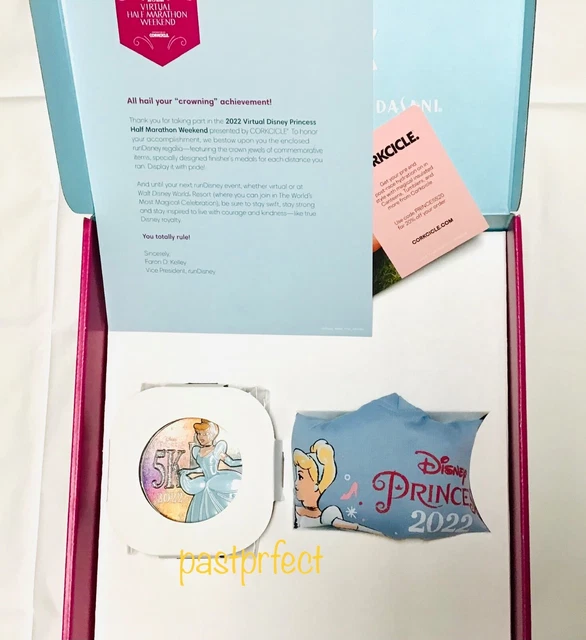 DISNEY PRINCESS MARATHON 5K Run 2022 Cinderella 50th WDW Medal & T ...