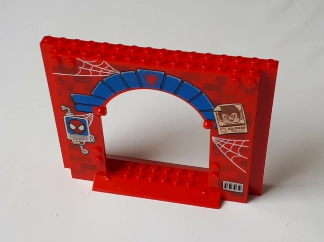 LEGO SPIDERMAN LOGO PORTA INGRESSO ARCO CODICE MARVEL AVENGERS parte n ...