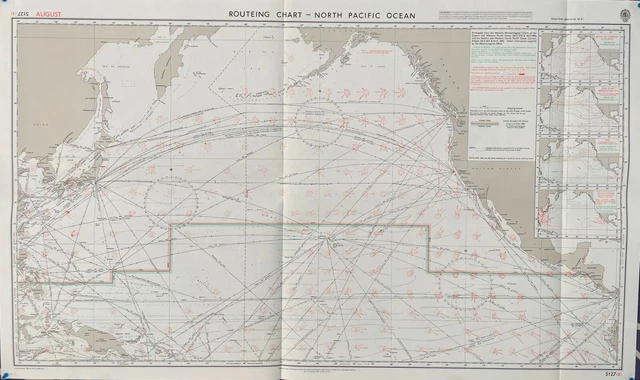 AMIRAUTÉ 5127 (8) Routeing Chart - Nord Pacific Océan Nautique Genius ...