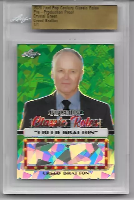 CREED BRATTON THE OFFICE 2020 Leaf Pop Century Crystal Refractor Proof ...
