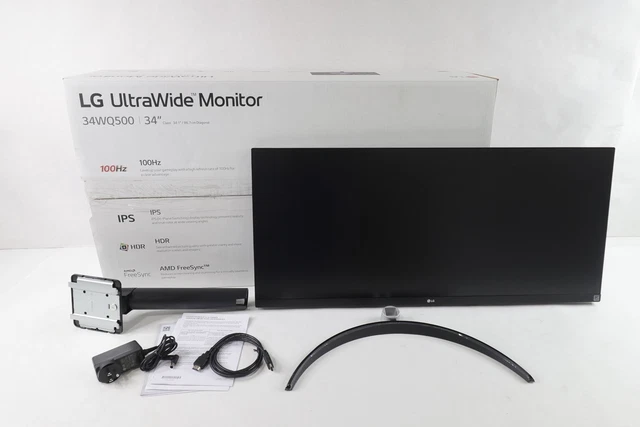 LG 34& IPS Led Ultrawide Fhd 100Hz Freesync Monitor | 34Wq500-B | Black ...