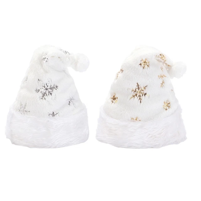 WHITE SNOWFLAKE PLUSH Hat Stage Performance Cosplay Costume Christmas ...