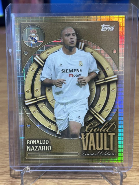TOPPS REAL MADRID Collector Tin 2025-26 Ronaldo Nazario Gold Vault £4. ...