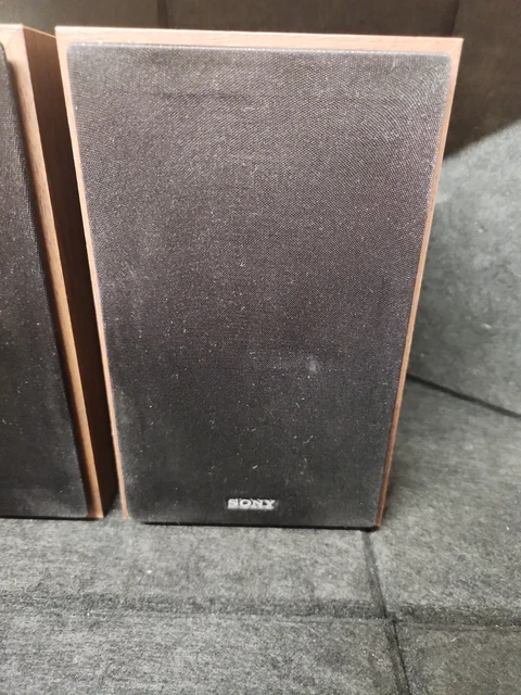 Sony Ss Cfx250 Bookshelf Speakers Hi Fi Stereo Wood Effect Tested £26