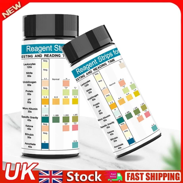 100 STRIPS URINALYSIS Dip-Stick 10 Parameters Urine Urinalysis Test ...