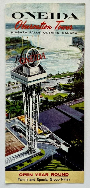 1960S ONEIDA OBSERVATION Tower Niagara Falls Canada VTG Travel Brochure ...