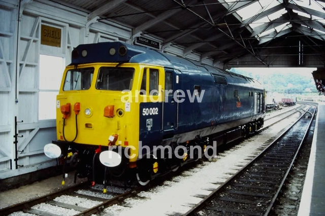 50002 SUPERB CLASS 50 Diesel Locomotive 1998 Original 35mm Railway ...