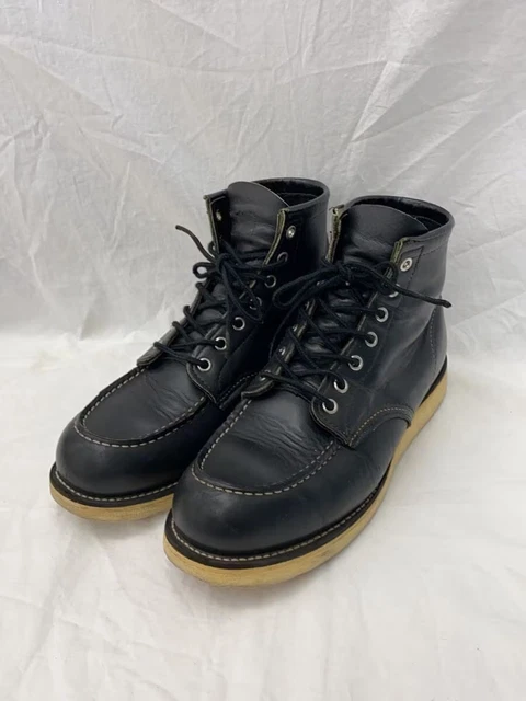 RED WING LACE-UP Boots 90s Embroidered Tag US9 Black £299.63 - PicClick UK