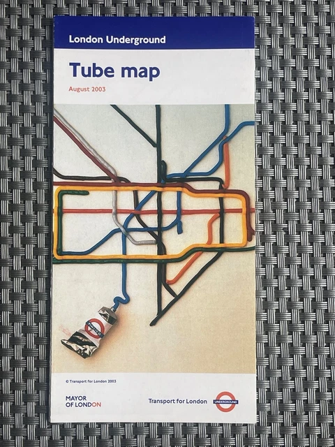 LONDON UNDERGROUND TUBE Map August 2003 Tate Gallery By Tube David ...