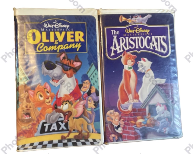 WALT DISNEY THE Aristocats 1996 VHS Masterpiece Collection & Oliver & Company $7.20 - PicClick CA