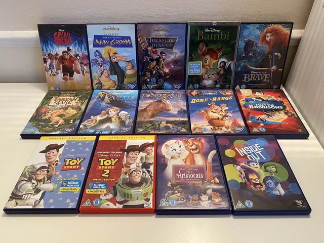 BUNDLE OF 14 Disney Dvds Toy Story Bambi Brave Aristocats Job Lot EUR ...