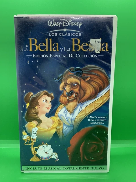 LA BELLA Y La Bestia Disney Vhs Spanish Version 2002 Tested Rare Purple ...