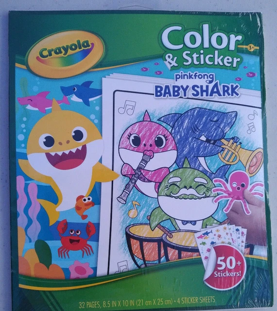CRAYOLA COLOR N' Sticker Pages Baby Shark - Brand New!! EUR 5,39 ...