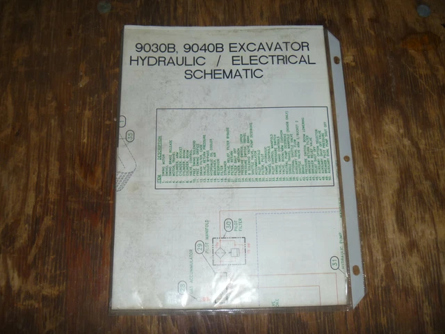 CASE 9030B 9040B Excavator Electrical Wiring Hydraulic Schematic ...