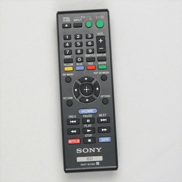 SONY RMT-B119A REMOTE Control OEM Original Blu-Ray Sound Audio System ...