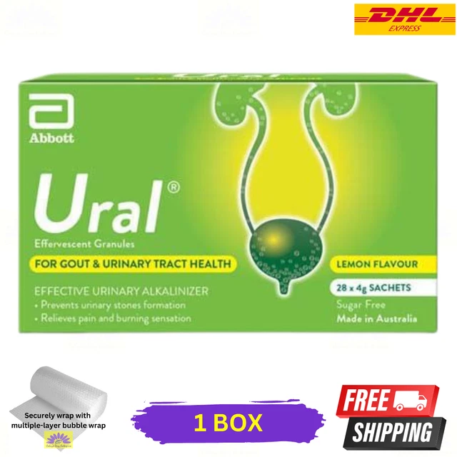 1 X ABBOTT URAL Effervescent Granules 28s x 4g Urinary Alkalizer for ...