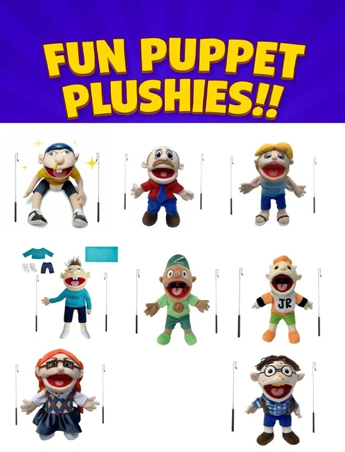 JEFFY HAND PUPPET With Metal Rods | Joseph Cody Junior Plush Toy Doll ...