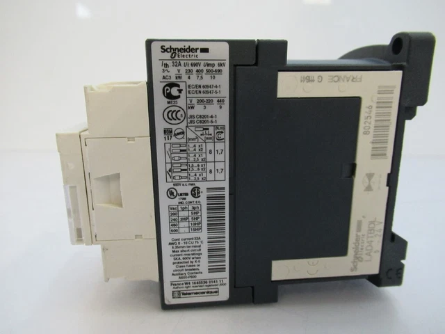 LC1D18BD SCHNEIDER TELEMECANIQUE Starter Contactor 24 Vdc Coil Square D ...