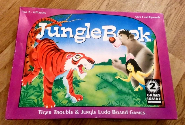 VINTAGE 1989 JUNGLE Book Board Game Tiger Trouble Jungle Ludo 2 In 1 ...