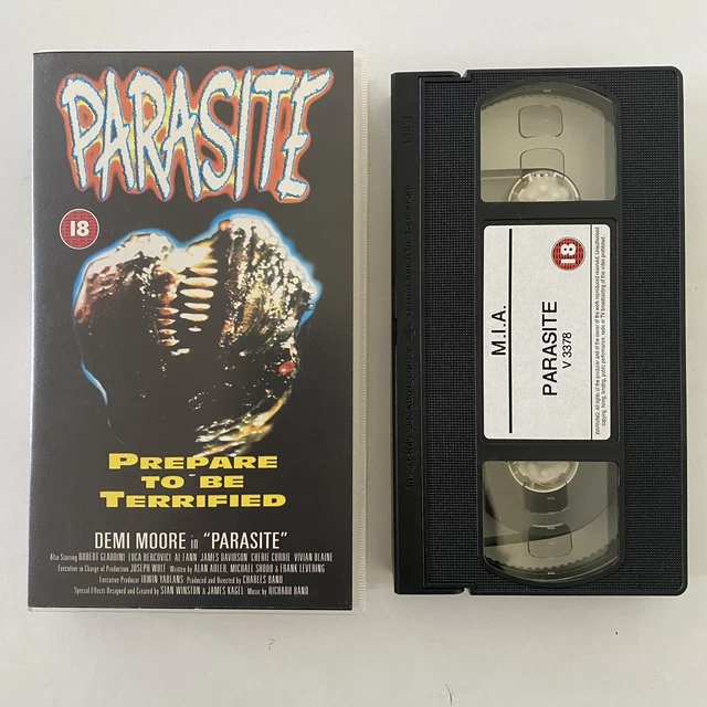 PARASITE VHS VIDEO Tape PAL Horror Movie Robert Glaudini, Demi Moore ...