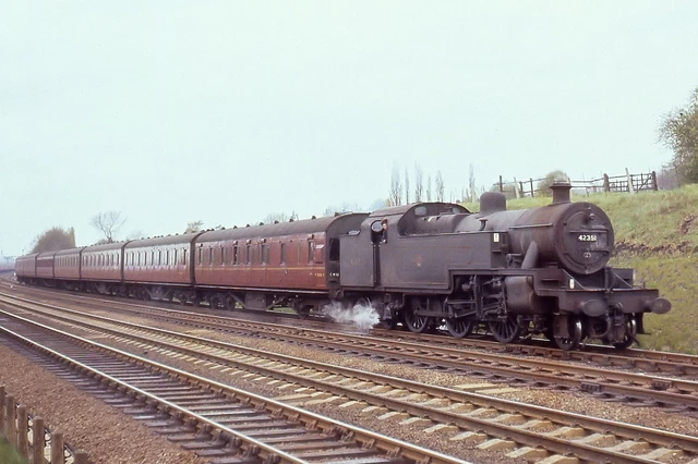 FOWLER CLASS 4 2-6-4T 42351 near Watford 6x4 Quality British Rail Photo ...