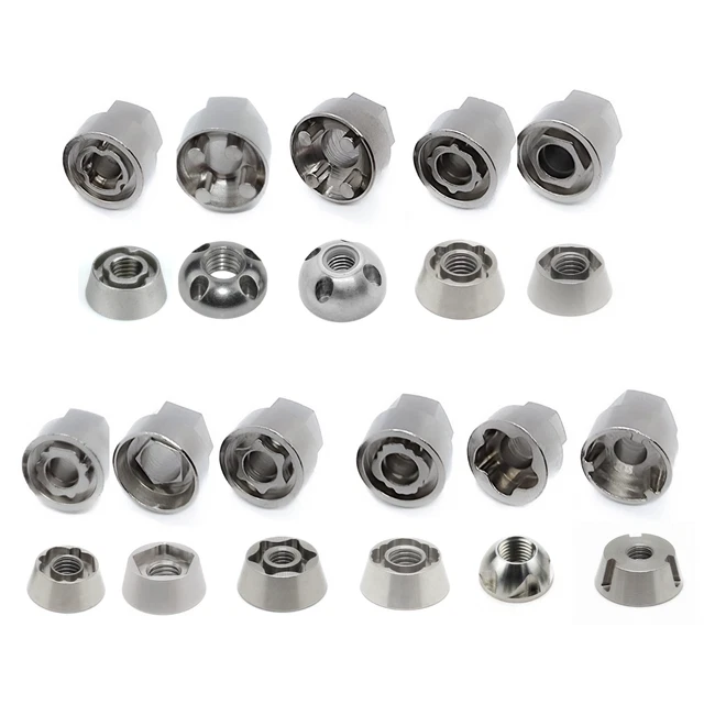 4 X M8 TentBox/Roof Tent HIGH SECURITY Anti-Theft Locking Nuts ...