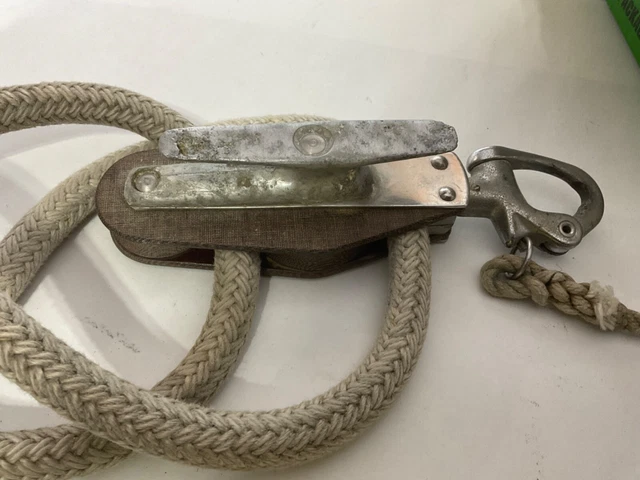 LEWMAR SHEAVES CLEAT on block composite MAIN SHEET, VANG 4:1 W/40' line ...