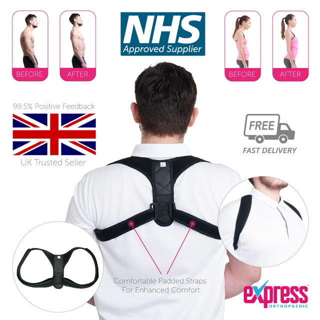 POSTURE CORRECTOR BACK Support Body Brace Lumbar Shoulder Support Belt ...
