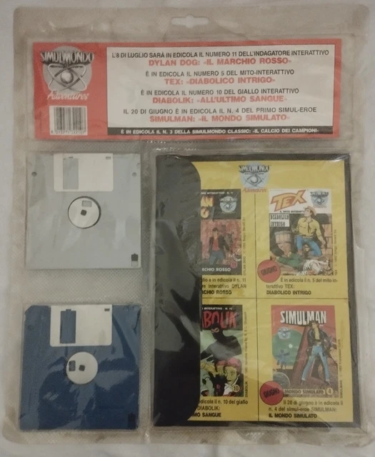 SIMULMONDO ADVENTURES GIOCO Pc-Ibm-Amiga Dylan Dog N° 10 1993 ...