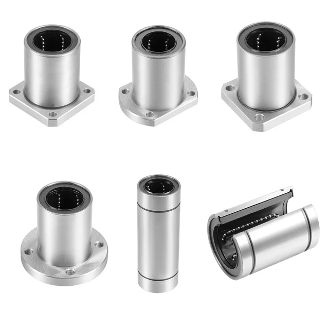 ROUND/SQUARE LM FLANGE Linear Motion Ball Bearing Bushing 16mm-40mm ...