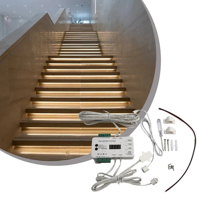 REGOLATORE LUCE SCALA LED Pixel con sensore di movimento PIR modalità ...