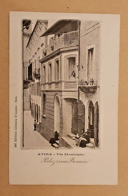 CARTOLINA ATINA FROSINONE via municipio formato piccolo '900 EUR 15,00 ...