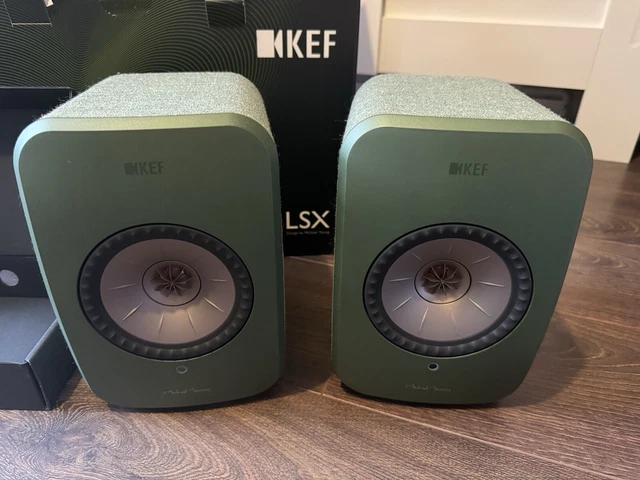 KEF LSX SPEAKERS (Green) Complete with all Accessories, Original ...