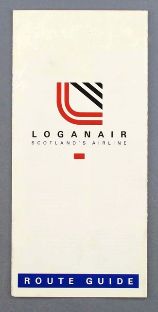 LOGANAIR AIRLINE ROUTE Map Guide Brochure Fleet Images Scotland F-27 ...
