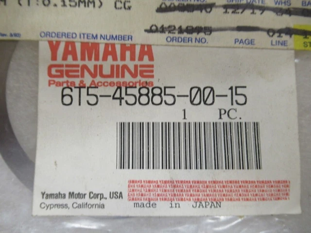 E105 GENUINE YAMAHA Marine 6T5-45885-00-15 Shim OEM New Factory Boat ...