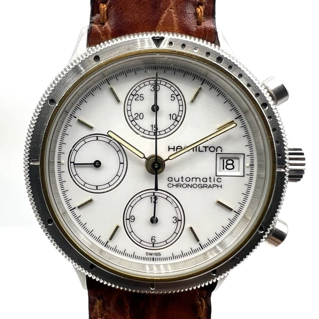 MONTRE HAMILTON LANCASTER Chronographe Vintage Automatique Valjoux 7750 ...