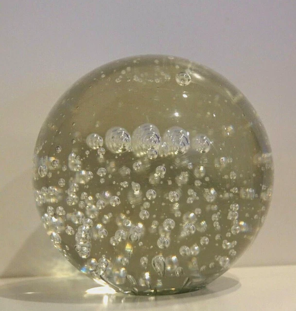 BELLE SULFURE BULLES diamètre 10cms verre cristal collection EUR 34,90 ...