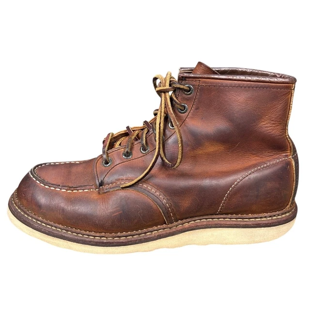 RED WING MENS 1907 Classic Moc Copper Leather Work Boot Size US 10 D £ ...