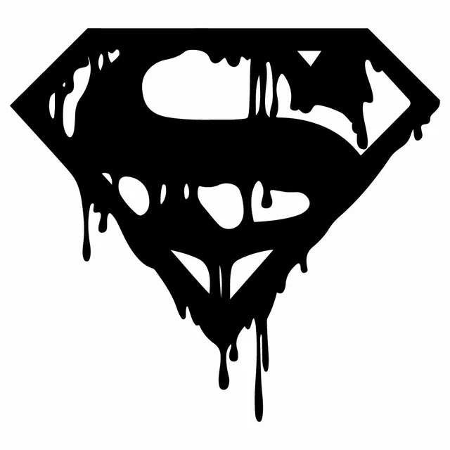 5& SUPERMAN MELTING Vinyl Decal Sticker Car Window Laptop DC Comics ...