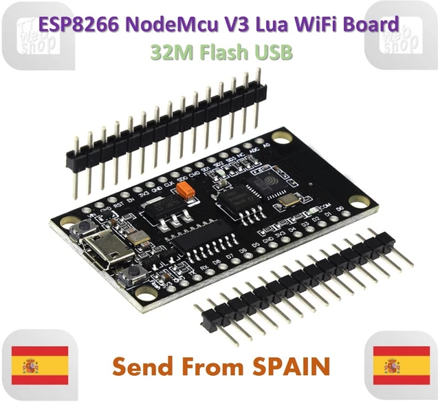 ESP8266 NODEMCU V3 Lua WeMOS WIFI module memory 32M Flash USB-serial ...